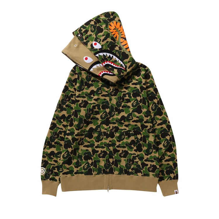 Bape Abc Camo Double Shark Full Zip Hoodie Green Price in India ...