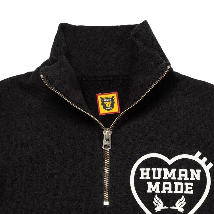 Human Made Military Half-Zip Sweatshirt Black Price in India | Culture ...