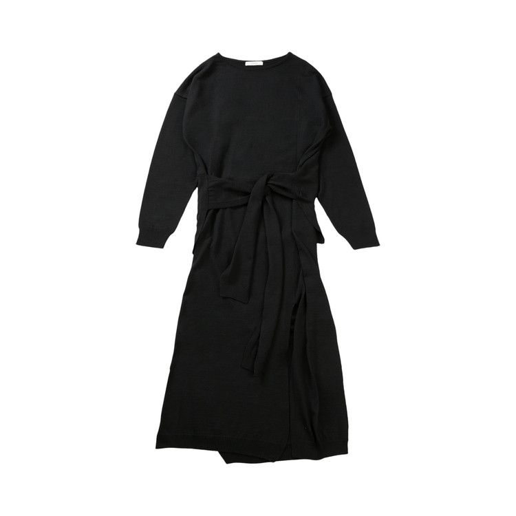 Lemaire Long Trompe L'oeil Dress Black Price in India | Culture Circle