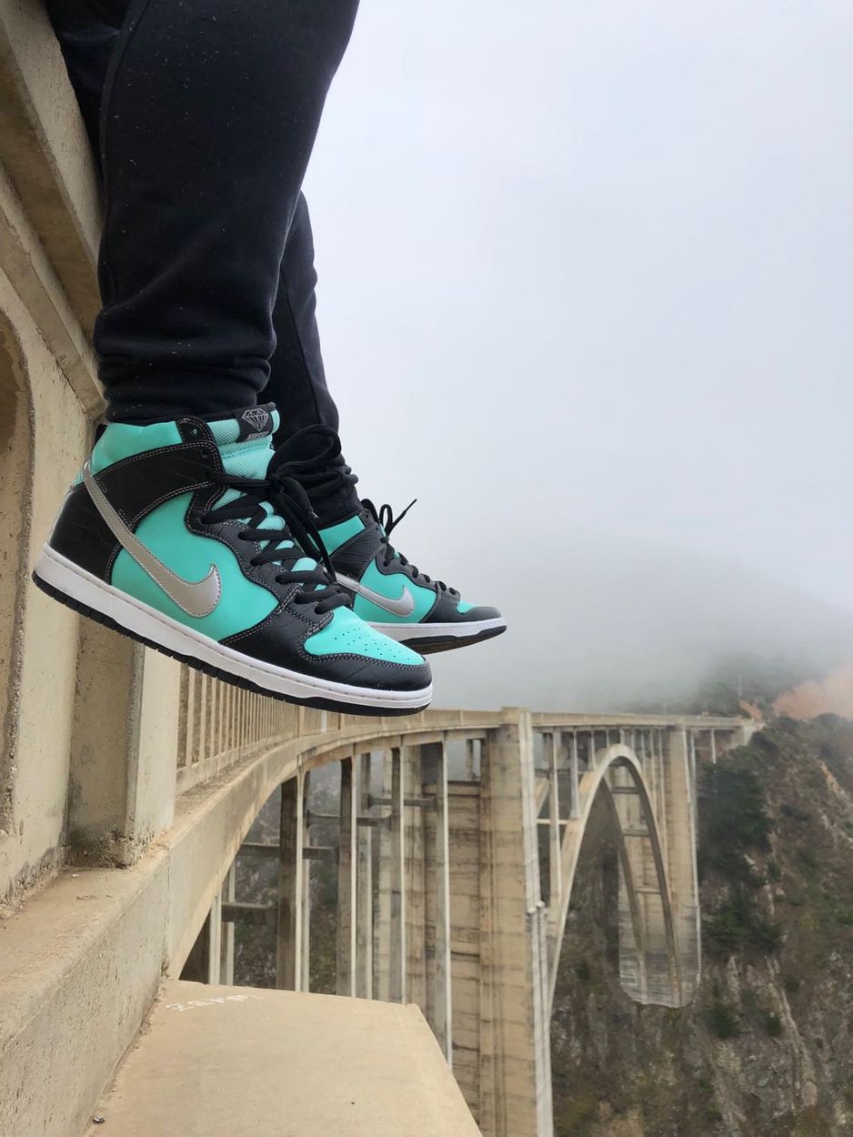Diamond Supply Co. x Dunk High Premium SB 'Tiffany' - Nike - 653599 400 ...