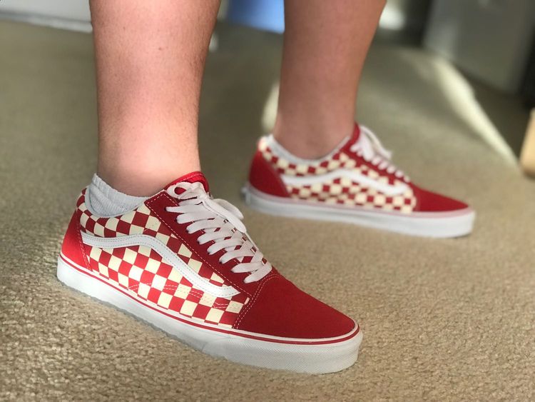 Old Skool 'Red Checkerboard' - Vans - VN0A38G1P0T | GOAT