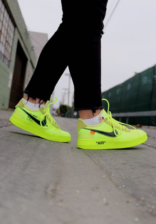 Off-White x Air Force 1 Low 'Volt' - Nike - AO4606 700 | GOAT