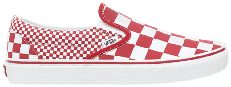 Classic Slip-On 'Red Mix Checker' - Vans - VN0A38F7VK5 | GOAT