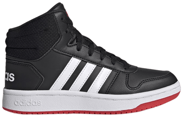 Hoops 2.0 Mid J 'Black Vivid Red' - adidas - FY7009 | GOAT