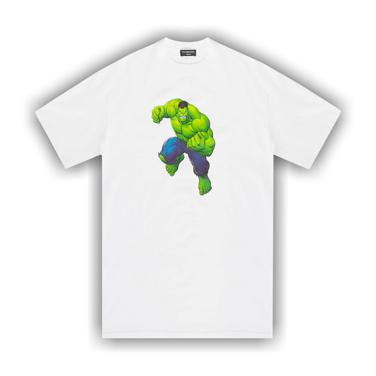 Buy Balenciaga Incredible Hulk Medium Fit Tee 'White Buy Balenciaga Incredible Hulk Medium Fit Tee 'White