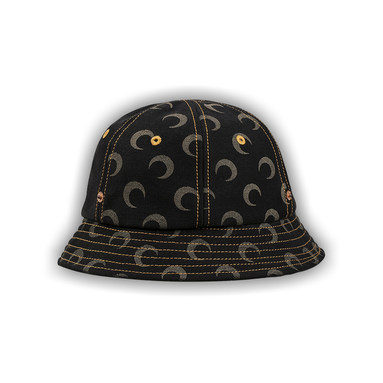 Buy Marine Serre Moon Leather Bell Hat 'Black' - A128FW22XU Buy Marine Serre Moon Leather Bell Hat 'Black' - A128FW22XU
