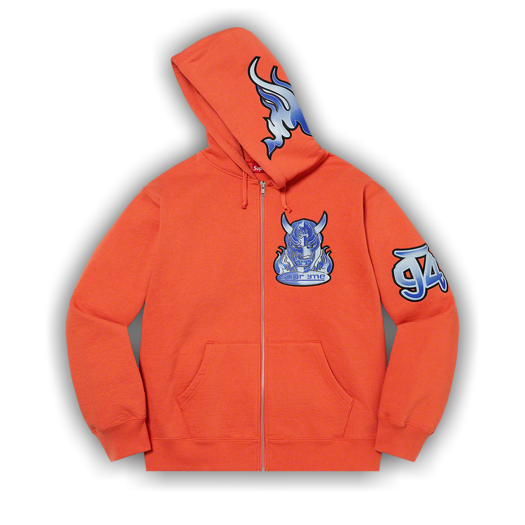Buy Supreme Demon Zip Up Hooded Sweatshirt 'Burnt Orange Buy Supreme Demon Zip Up Hooded Sweatshirt 'Burnt Orange