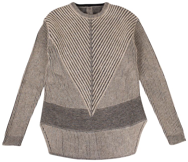 Buy Rick Owens New Wool Fisherman Round Neck Sweater 'Black/Beige ...