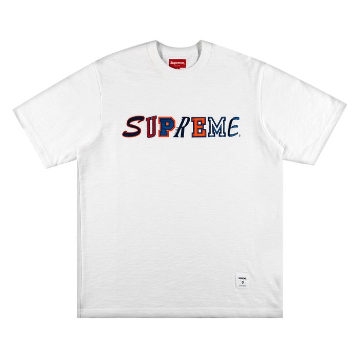 Buy Supreme Collage Logo Short-Sleeve Top 'White' - FW20KN76 WHITE | GOAT