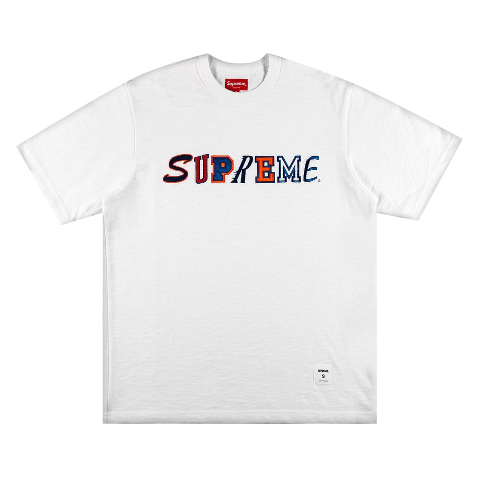 Buy Supreme Collage Logo Short-Sleeve Top 'White' - FW20KN76 WHITE | GOAT