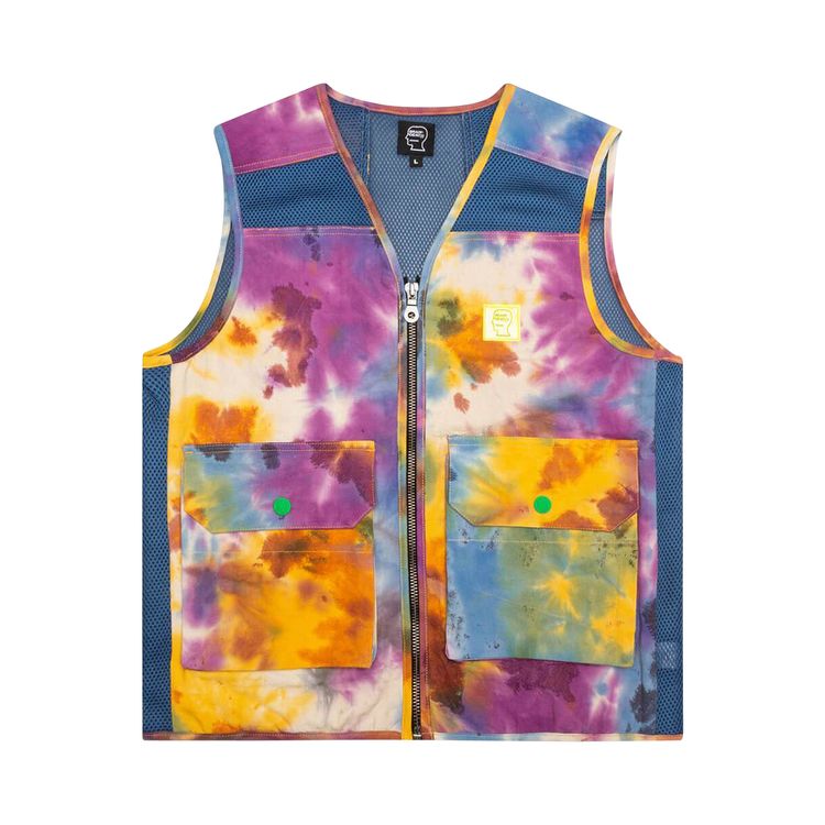 Buy Brain Dead Dyed Canvas Spacer Mesh Tactical Vest 'Tie-Dye ...