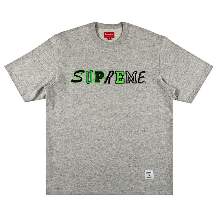 Buy Supreme Collage Logo Short-Sleeve Top 'Heather Grey' - FW20KN76 ...