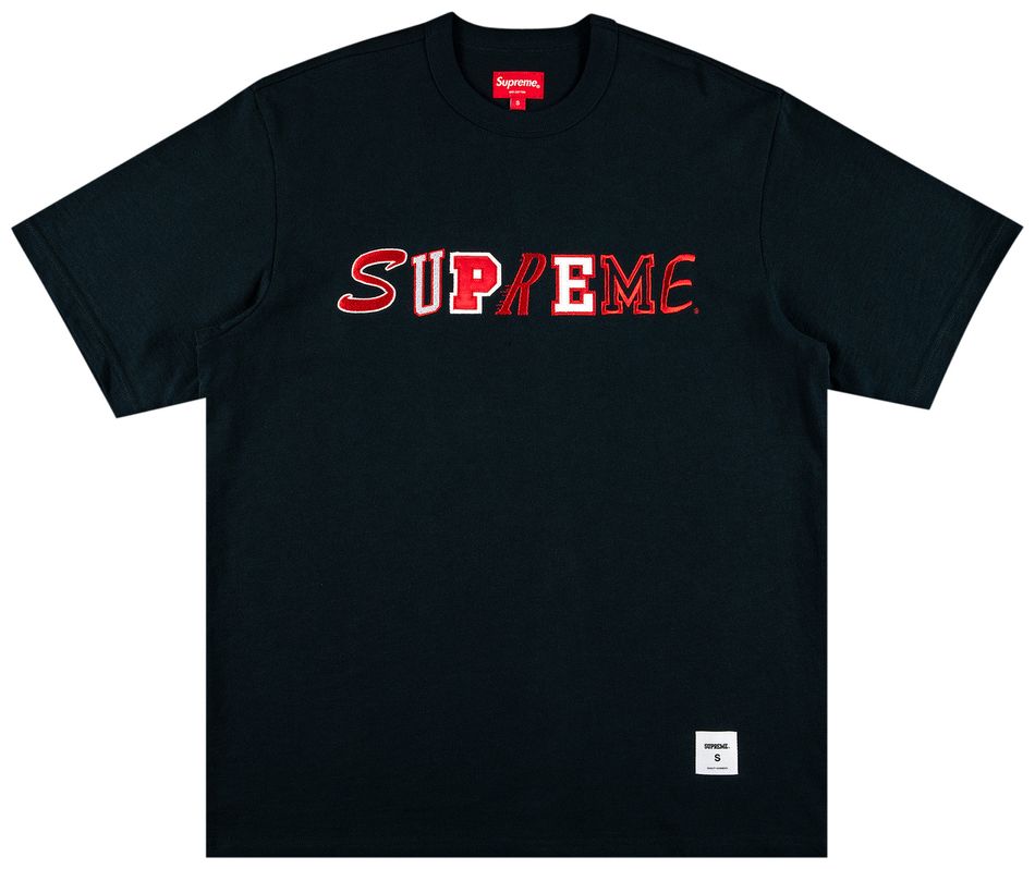 Buy Supreme Collage Logo Short-Sleeve Top 'Navy' - FW20KN76 NAVY | GOAT