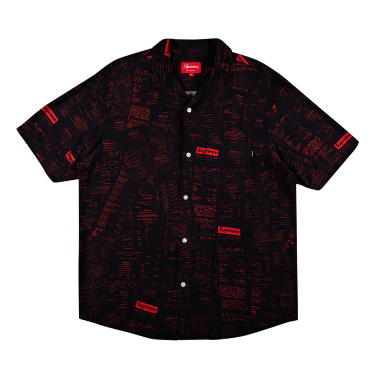Buy Supreme Receipts Rayon Short-Sleeve Shirt 'Black' - FW20S26 BLACK ...