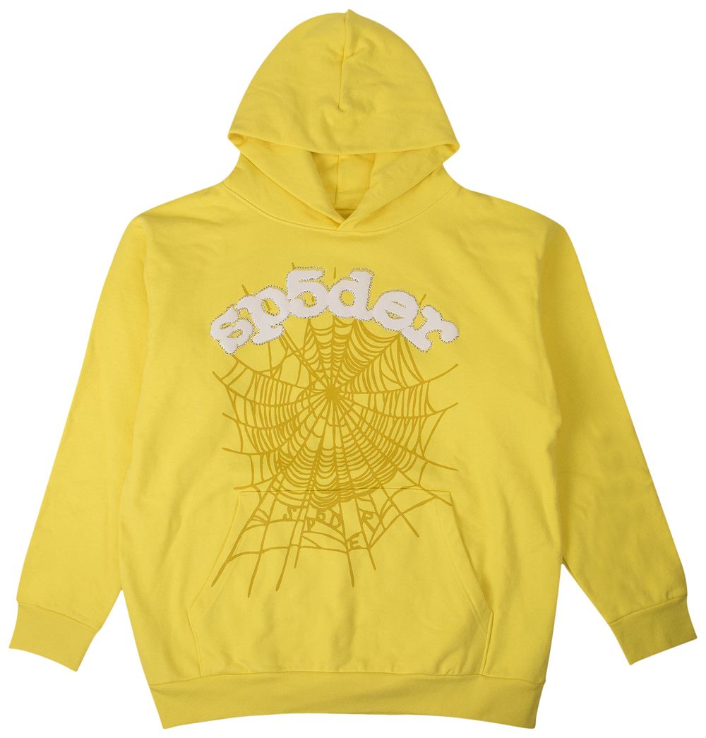 Buy Sp5der Logo Hoodie Sweatshirt 'Yellow' - 2406 100000106LHS YELL | GOAT