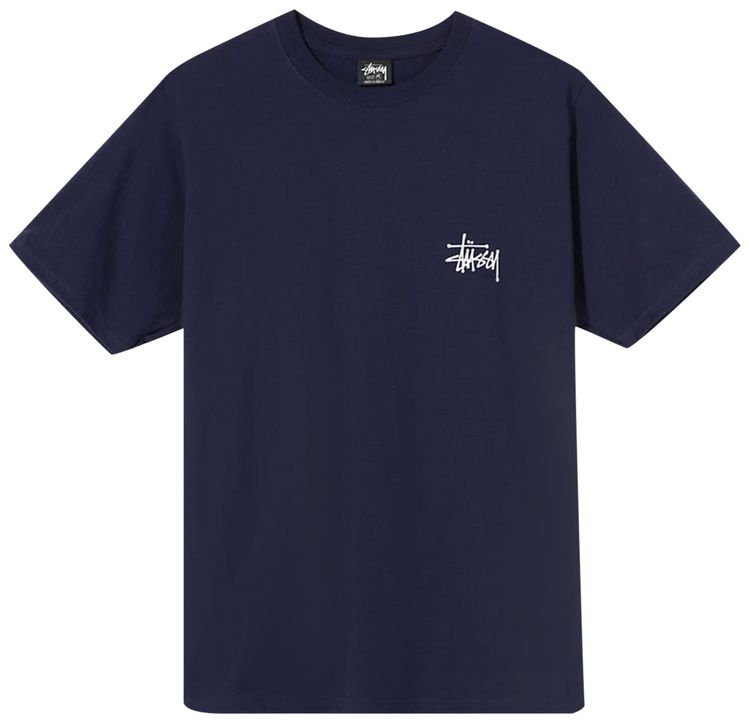 Buy Stussy Basic Tee 'Navy' - 1904649 NAVY | GOAT