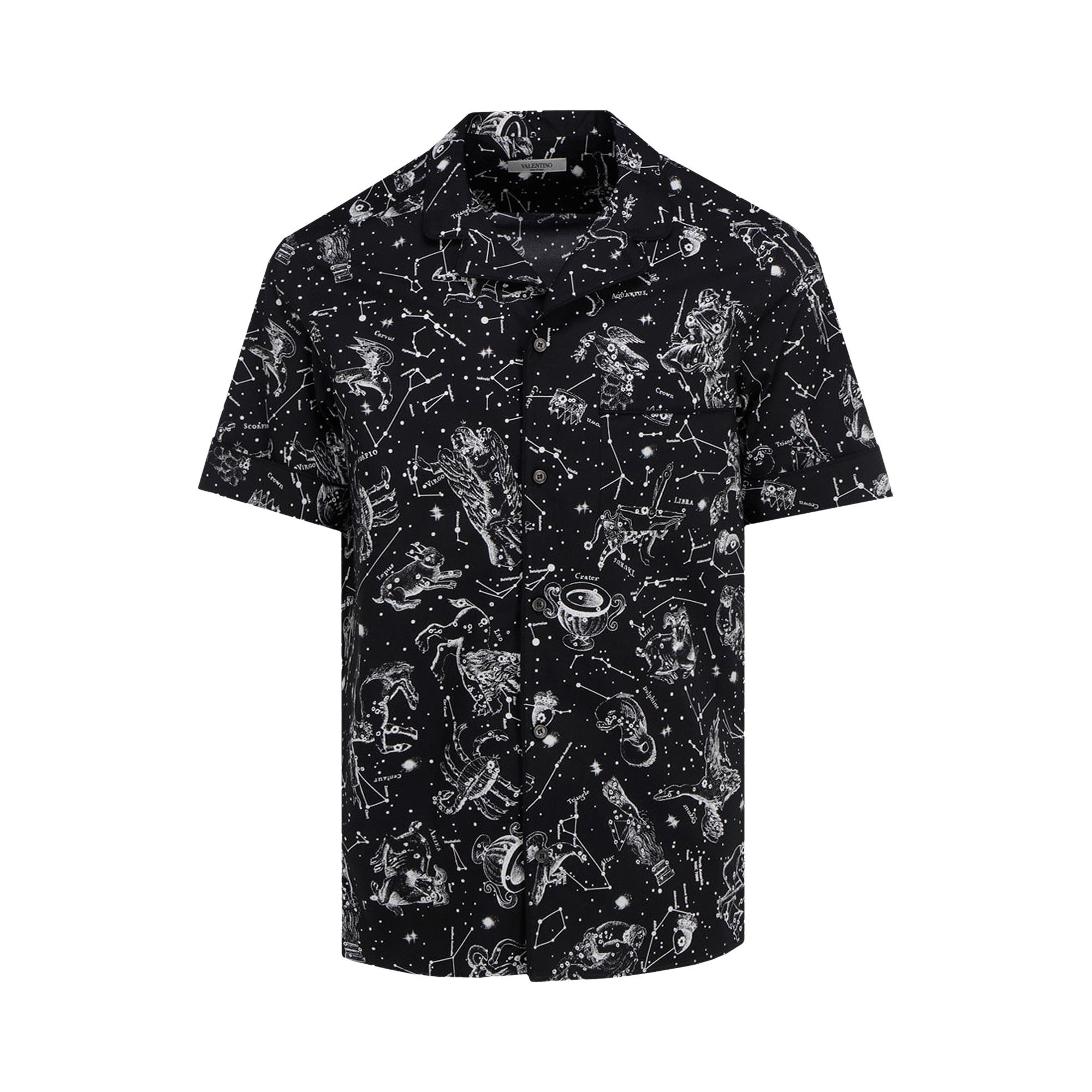 Buy Valentino Zodiac Map Print Bowling Shirt 'Nero Buy Valentino Zodiac Map Print Bowling Shirt 'Nero
