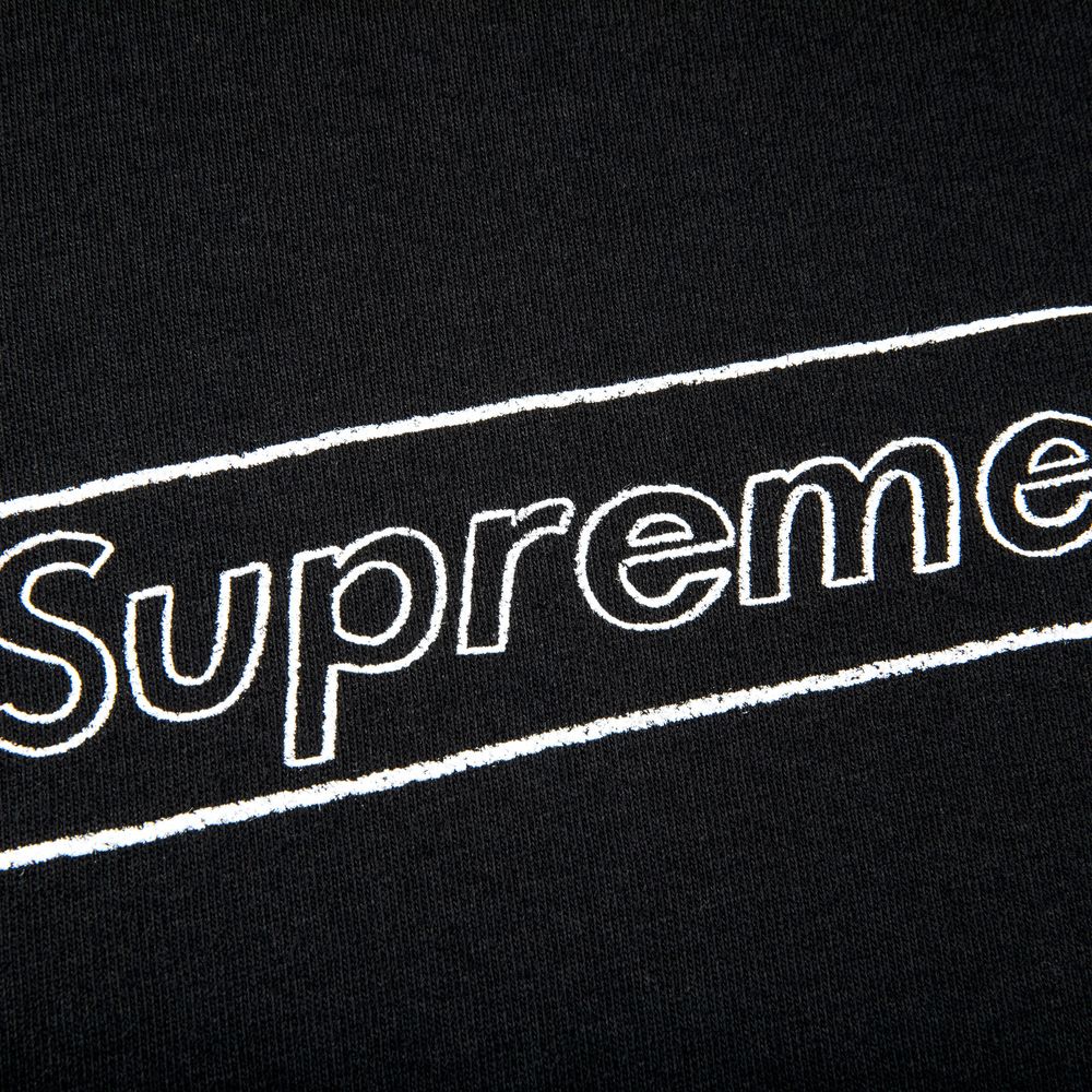 Buy Supreme x KAWS Chalk Logo Tee 'Black' - SS21T7 BLACK | GOAT