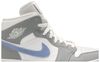 Buy Wmns Air Jordan 1 Mid 'Wolf Grey Aluminum' - BQ6472 105 | GOAT