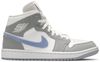 Buy Wmns Air Jordan 1 Mid 'Wolf Grey Aluminum' - BQ6472 105 | GOAT