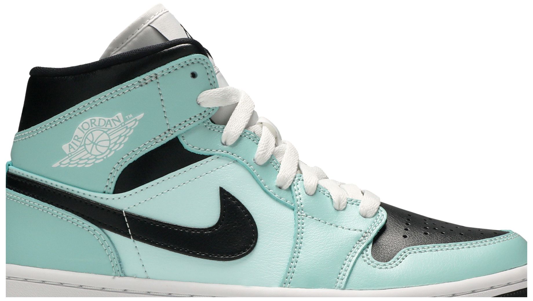 Buy Wmns Air Jordan 1 Mid 'Aqua Black' - BQ6472 300 | GOAT