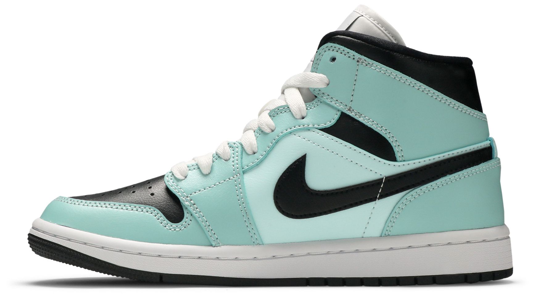 Buy Wmns Air Jordan 1 Mid 'Aqua Black' - BQ6472 300 | GOAT