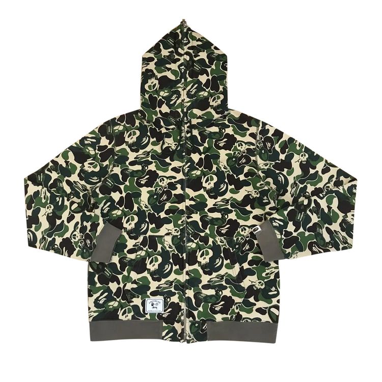 Buy BAPE x Stussy Full Zip Hoodie 'Skull Camo' - 0039 100000106SFZH ...