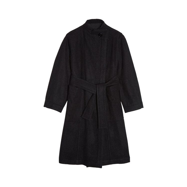 Buy Lemaire Wrapover Coat 'Black' - W 203 CO250 LF504 999 | GOAT