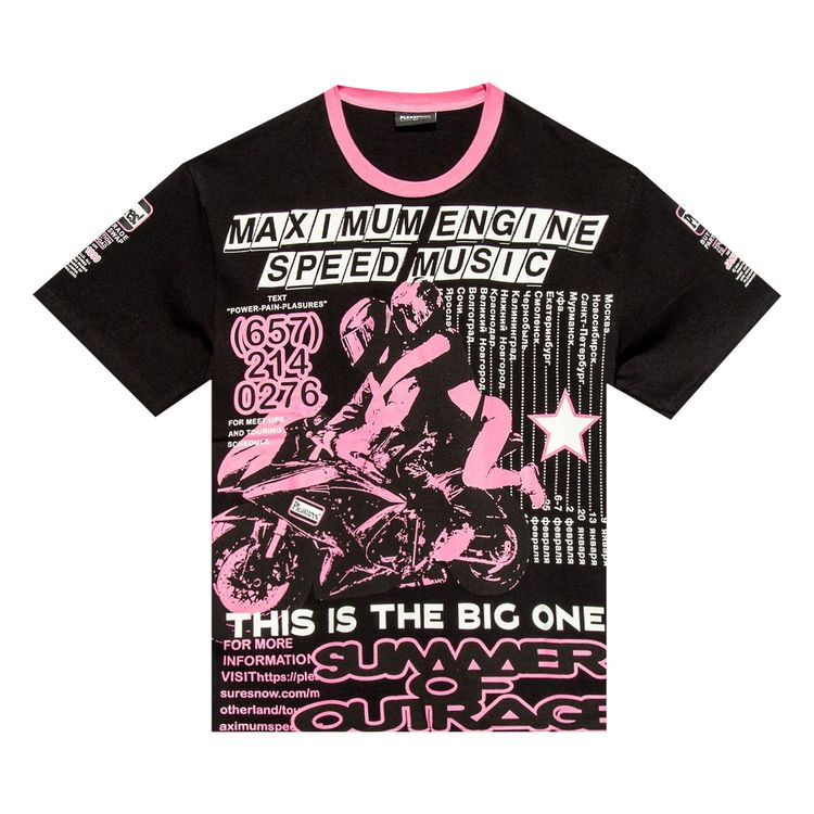 Buy Pleasures Speed Music Heavyweight Shirt 'Black' - P21SU018 BLAC | GOAT