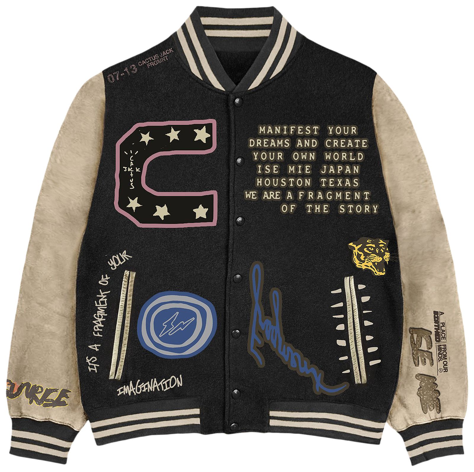 Buy Cactus Jack by Travis Scott For Fragment Manifest Letterman Jacket ...