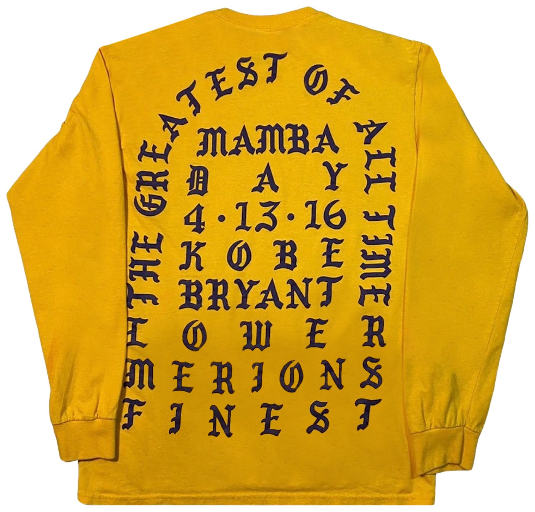 Buy Kanye West I Feel Like Kobe/Pablo Mamba Day T-Shirt 'Yellow' - 2076 ...