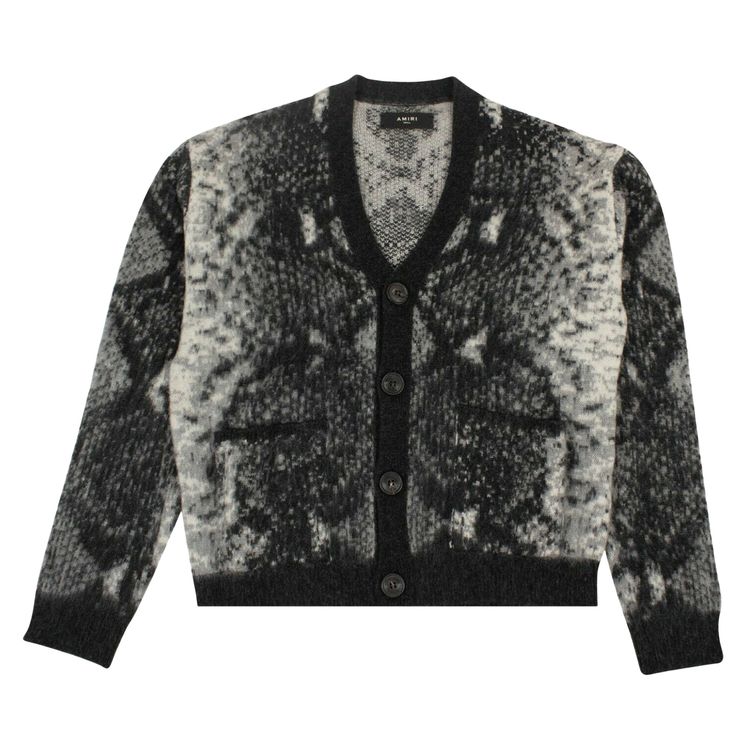 Buy Amiri Snake Python Knitted Cardigan 'Grey' - W9M05131WCGRD GREY ...