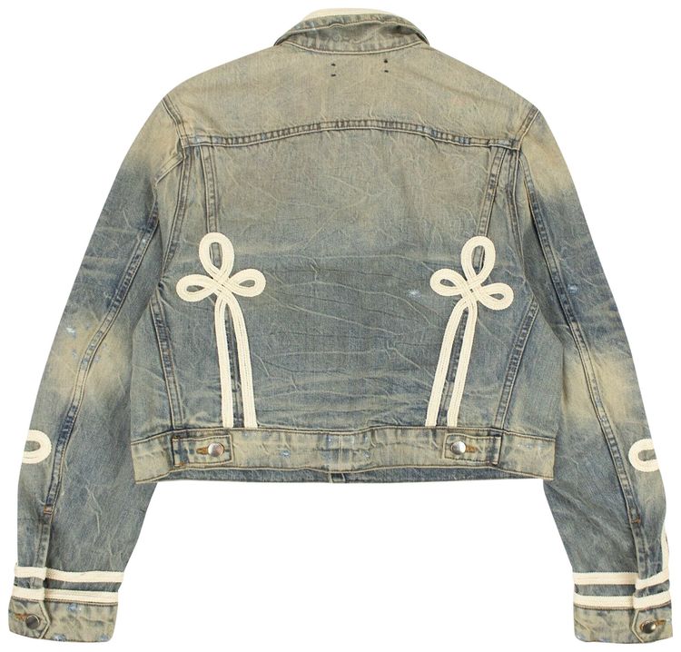 Buy Amiri Denim Roping Trucker Jacket 'Blue' - W9W04282RDVBL BLUE | GOAT