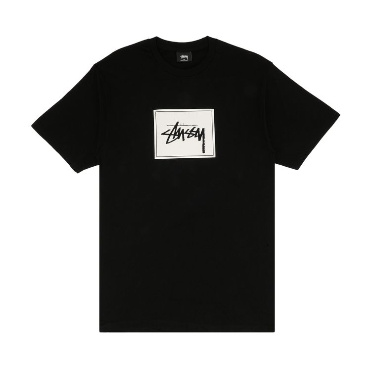Buy Stussy Stock Box Tee 'Black' - 1903739 BLAC | GOAT