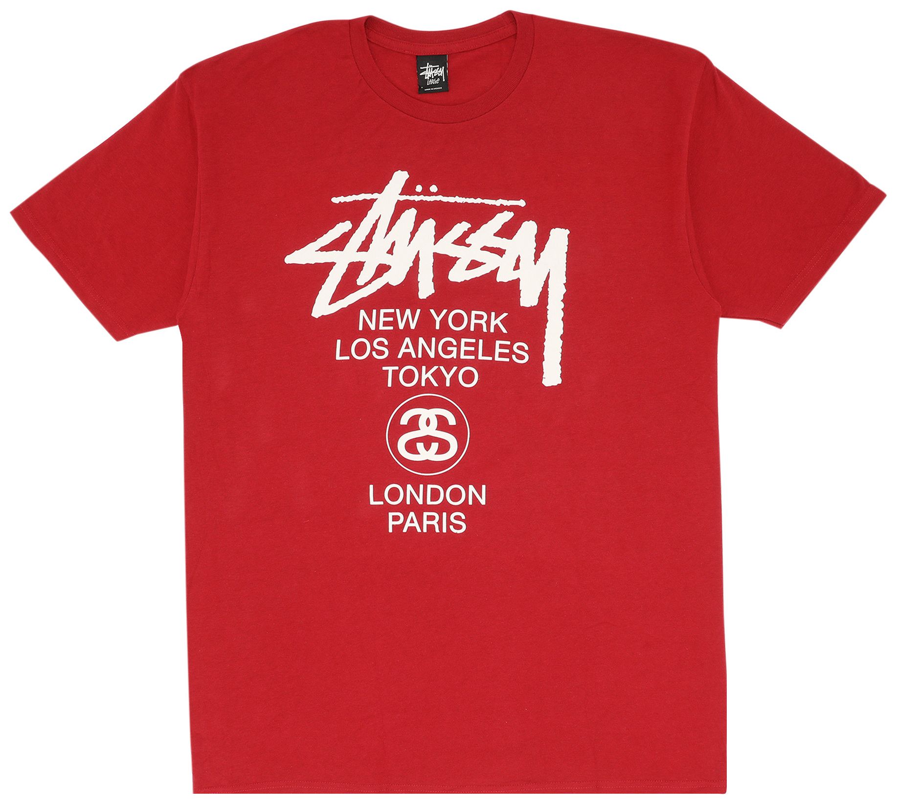 Buy Stussy World Tour Tee 'Red' - 1902919 RED | GOAT