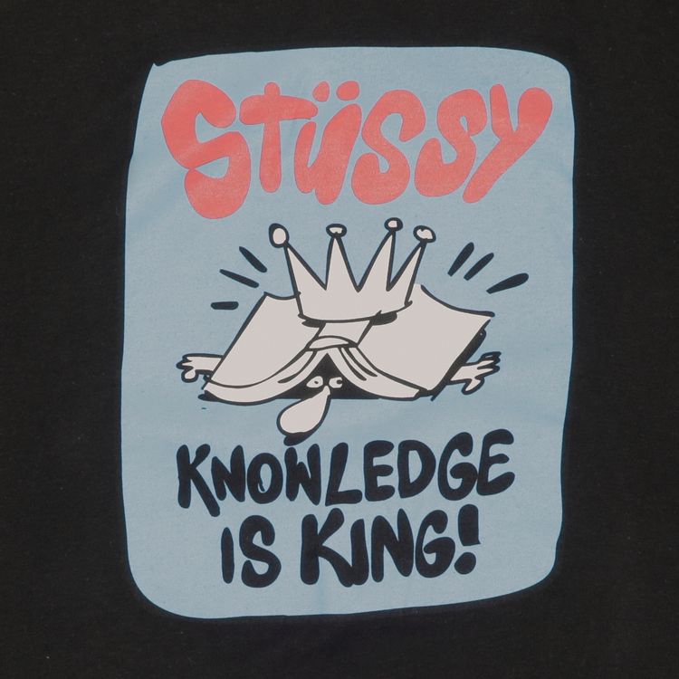 Buy Stussy Knowledge Is King Tee 'Black' - 0535 100000103KIKT BLAC | GOAT