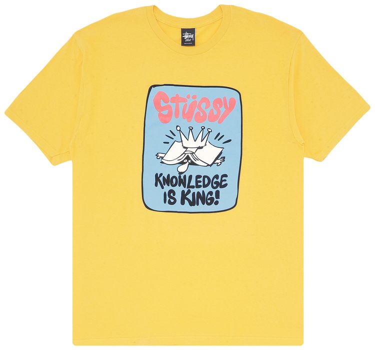 Buy Stussy Knowledge Is King Tee 'Yellow' - 0535 100000103KIKT YELL | GOAT