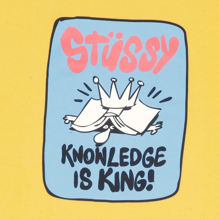 Buy Stussy Knowledge Is King Tee 'Yellow' - 0535 100000103KIKT YELL | GOAT