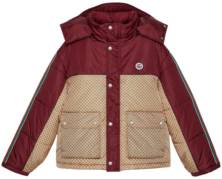Buy Gucci GG Parachute Nylon Padded Jacket 'Lava/Mix' - 663279 ZAHB8 ...