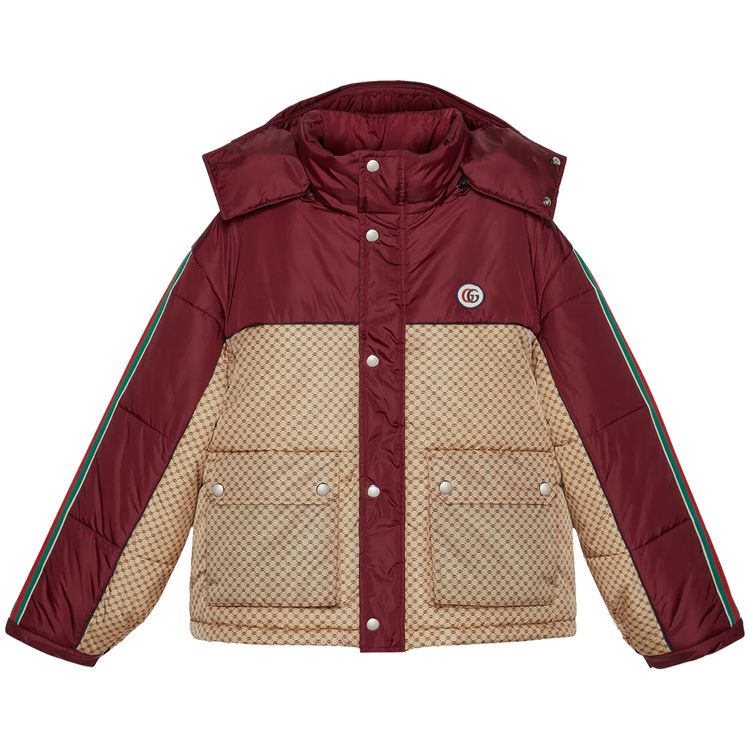 Buy Gucci GG Parachute Nylon Padded Jacket 'Lava/Mix' - 663279 ZAHB8 ...