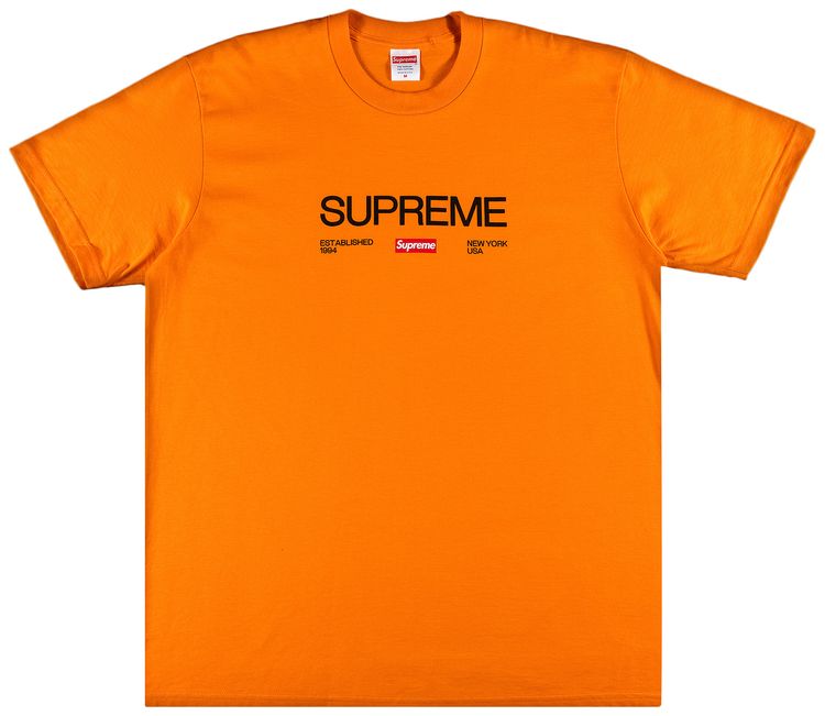 Buy Supreme Est. 1994 Tee 'Orange' - FW21T43 ORANGE | GOAT