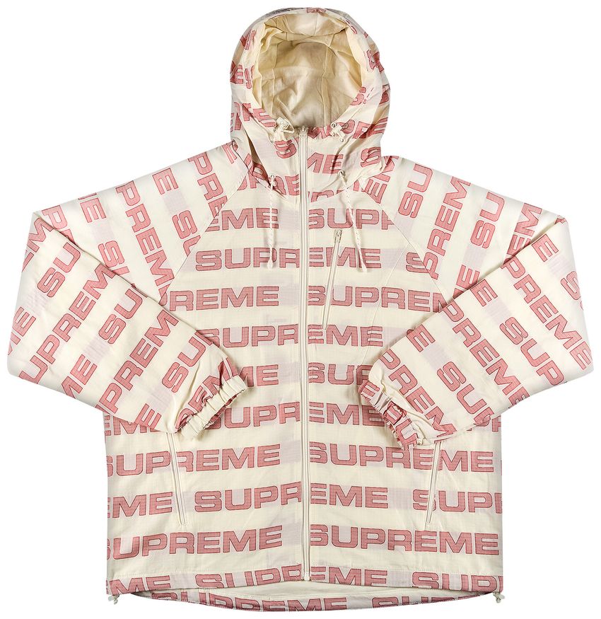 Buy Supreme Logo Ripstop Hooded Track Jacket 'Natural' - FW21J61 ...
