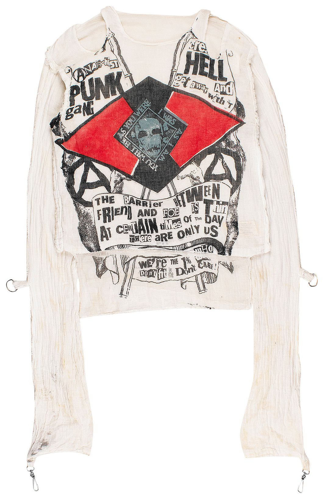 Buy Vintage Vivienne Westwood Original Punk Gang Muslin Shirt 'Cream ...