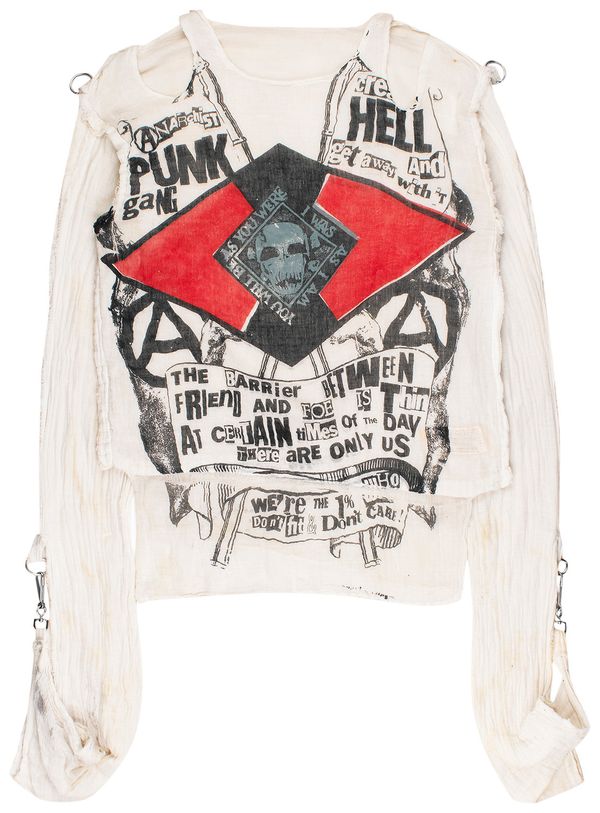 Buy Vintage Vivienne Westwood Original Punk Gang Muslin Shirt 'Cream ...