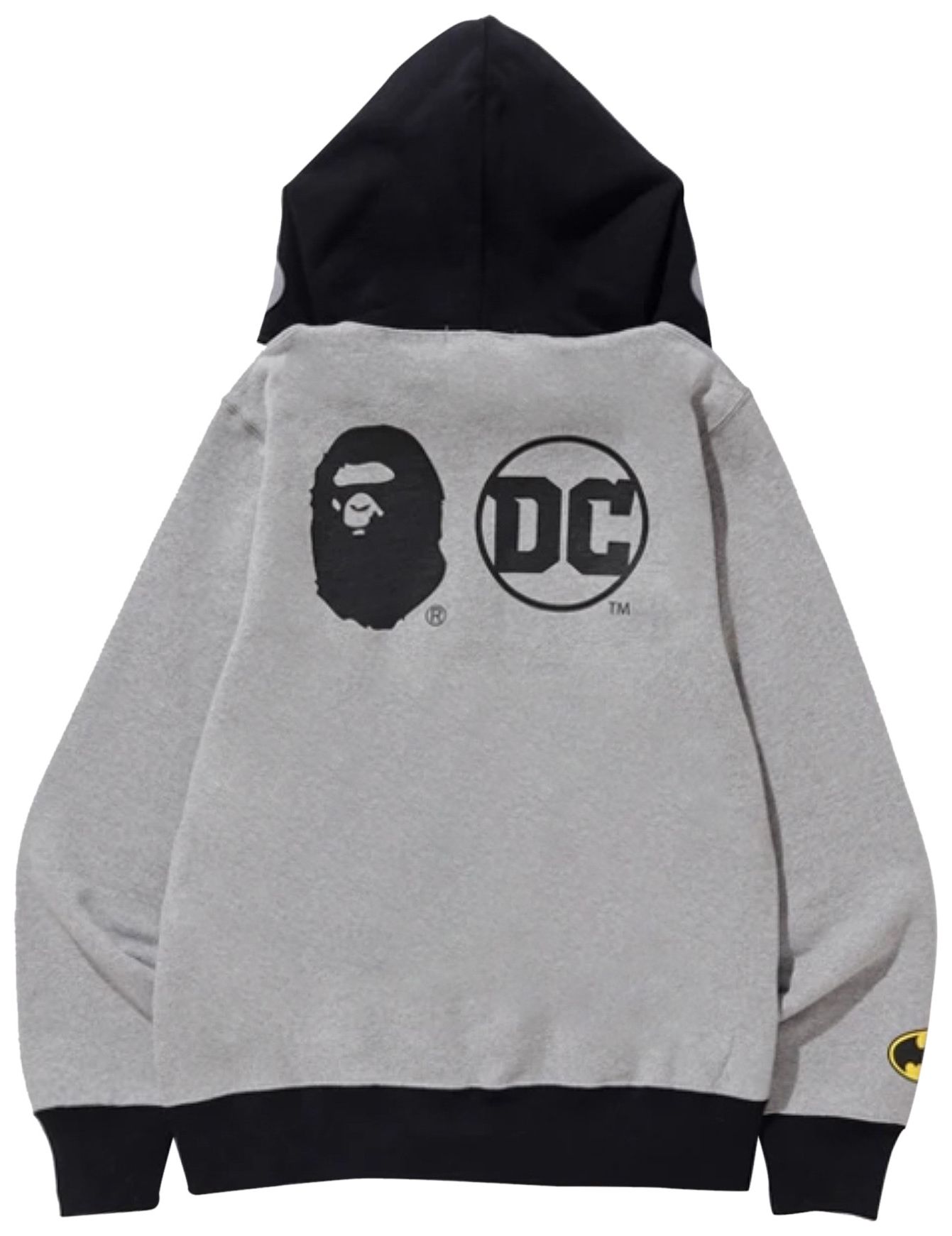 Buy BAPE x DC Batman Full Zip Hoodie 'Grey' - 0039 1SS190106BFZH GREY ...