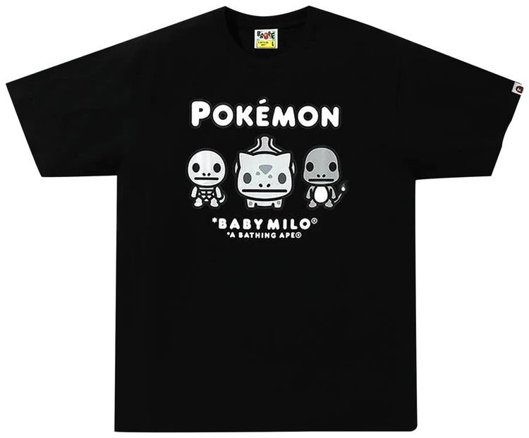 Buy BAPE x Pokémon Monotone Tee #3 'Black' - 2G73 110 920 BLACK | GOAT