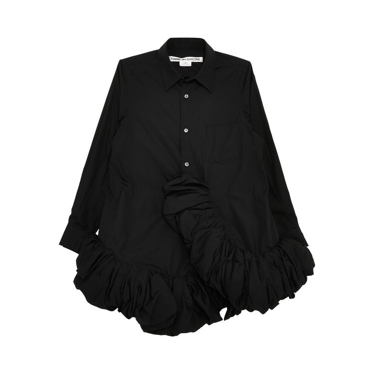 Buy Comme des Garçons Ruffle Bottom Shirt 'Black' - GH B016 051 BLAC ...