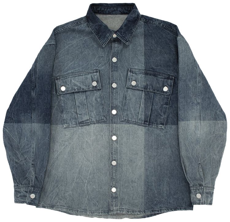 Achetez des 032C Denim Jumbo Check Shirt 'Blue' - FW21 W 0040 BLUE ...