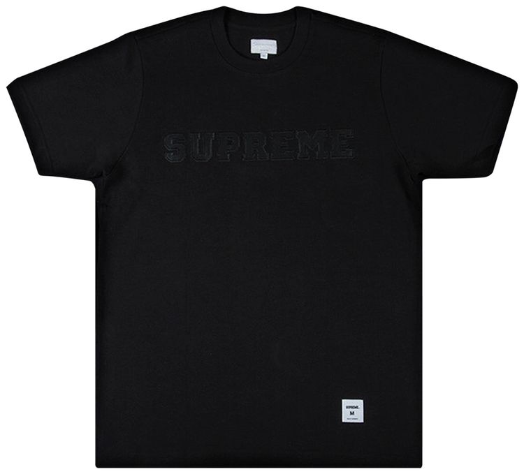 Buy Supreme Collegiate Tee 'Black' - SS17KN73 BLACK | GOAT