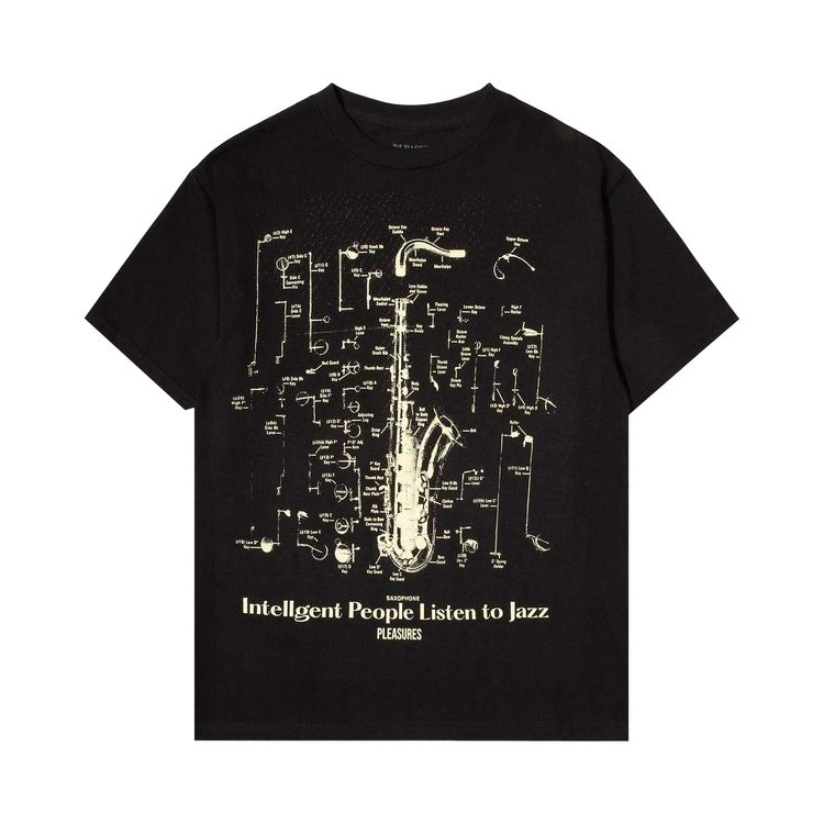 Buy Pleasures Saxophone T-Shirt 'Black' - P21F033 BLAC | GOAT UK